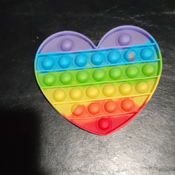 Toys | Rainbow Heart Pop It Fidget Toy | Poshmark